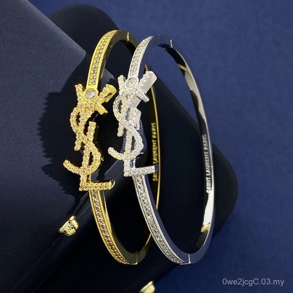 Saint Laurent Trendy Unique Fashionable Yangshulin YSL Letter Diamond ...