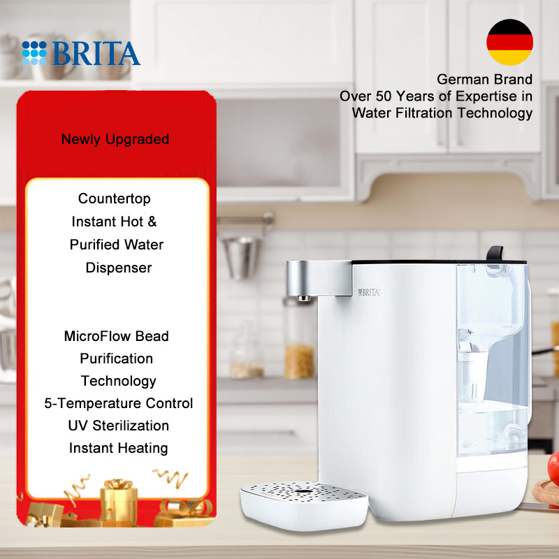 BRITA TRIO Countertop Instant Hot & Purified Water Dispenser UV ...