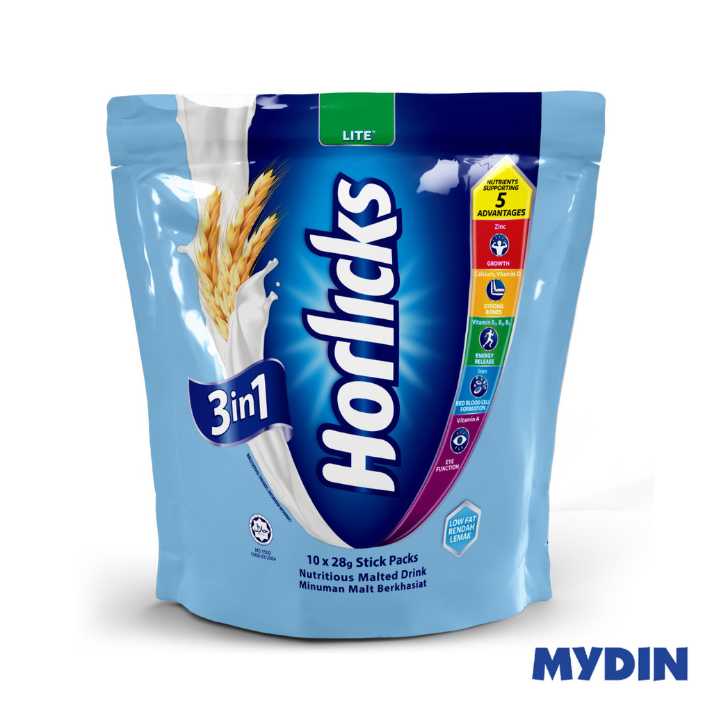 Horlicks Malted Drink 3 in 1 Lite (10's x 28g) | Shopee Malaysia