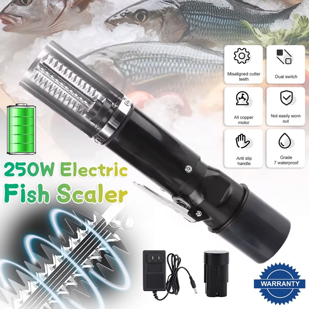 Cordless Electric Fish Scaler Stripper Fish Scale Scraper Rechargeable ...