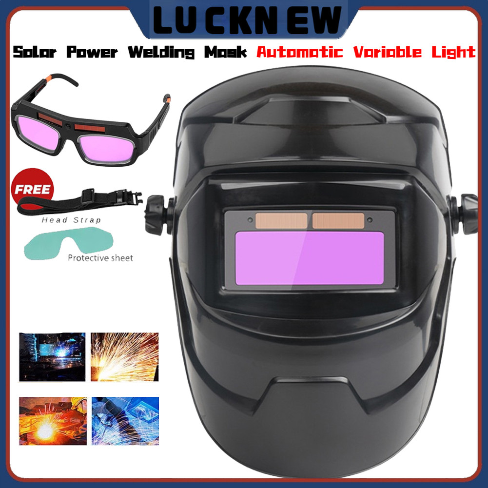 Soldering Mask Auto Darkening Solar Power Welding Mask Automatic ...