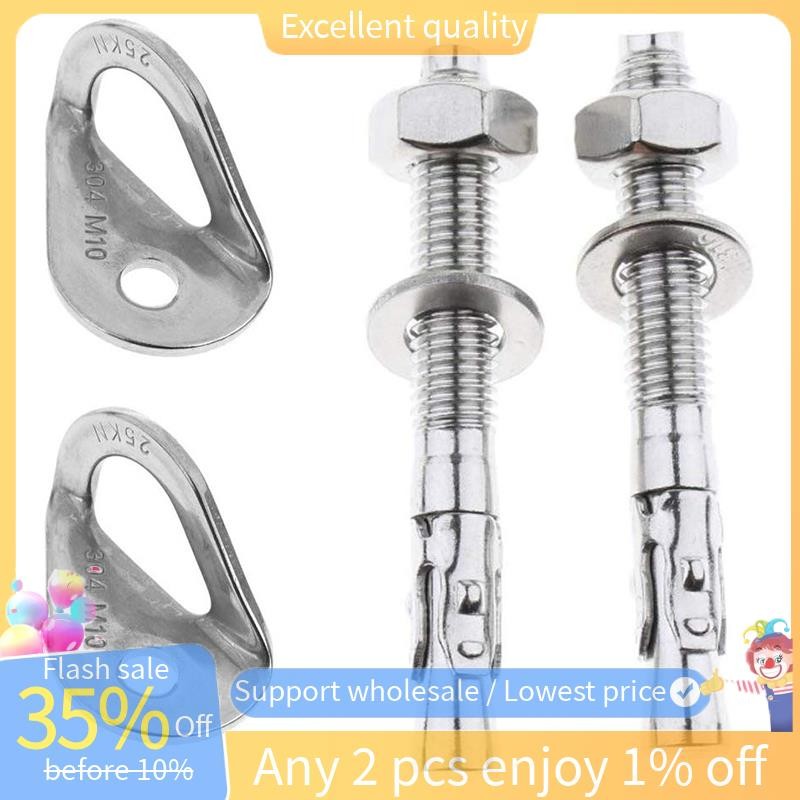 4Pcs 25KN 304 Stainless Steel Anchor Hanger Rock Climb Fastening Bolt ...