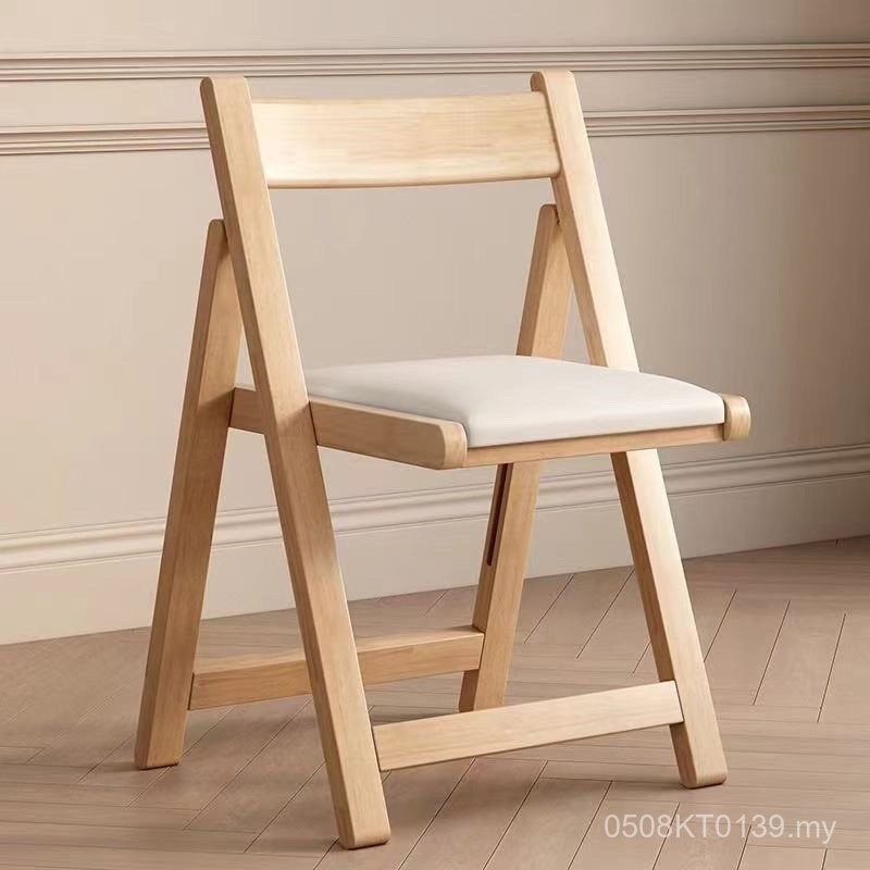 Folding Chair Back Chair Small Apartment Outdoor Solid Wood Folding ...