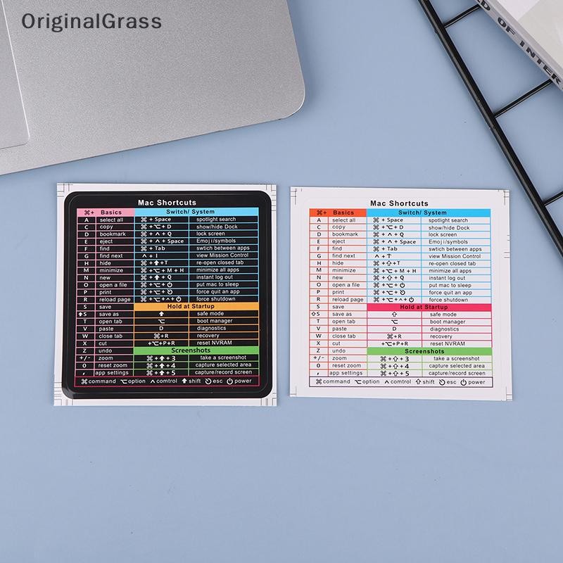 [OriginalGrass] 2Pcs Windows/Word Reference Keyboardputer Shortcut ...