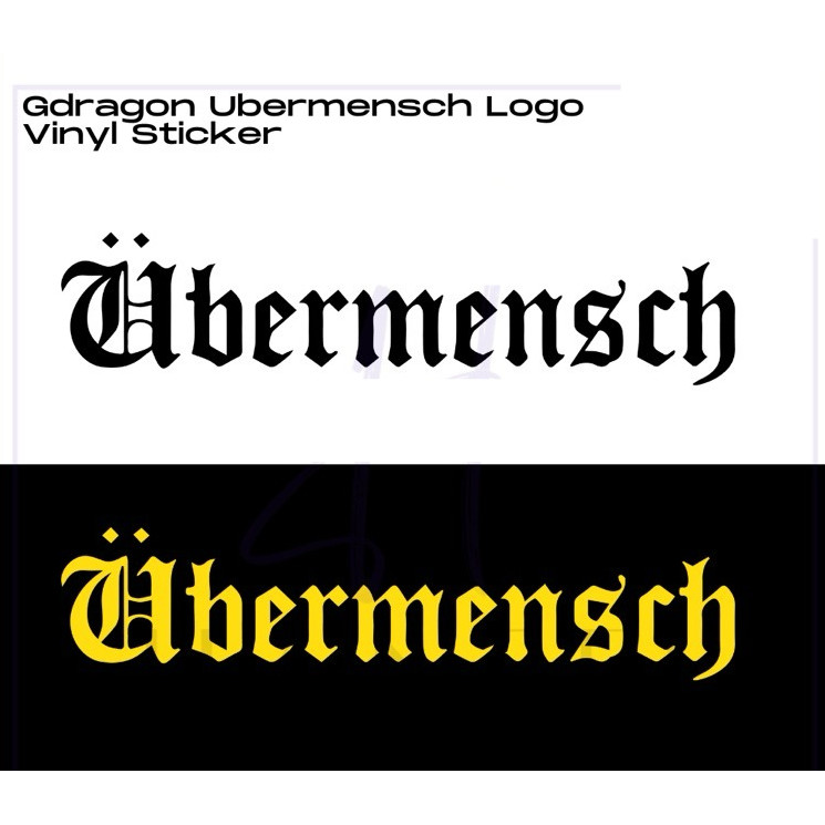 G-DRAGON UBERMENSCH Logo design vinyl sticker (Die-cut) | Shopee Malaysia