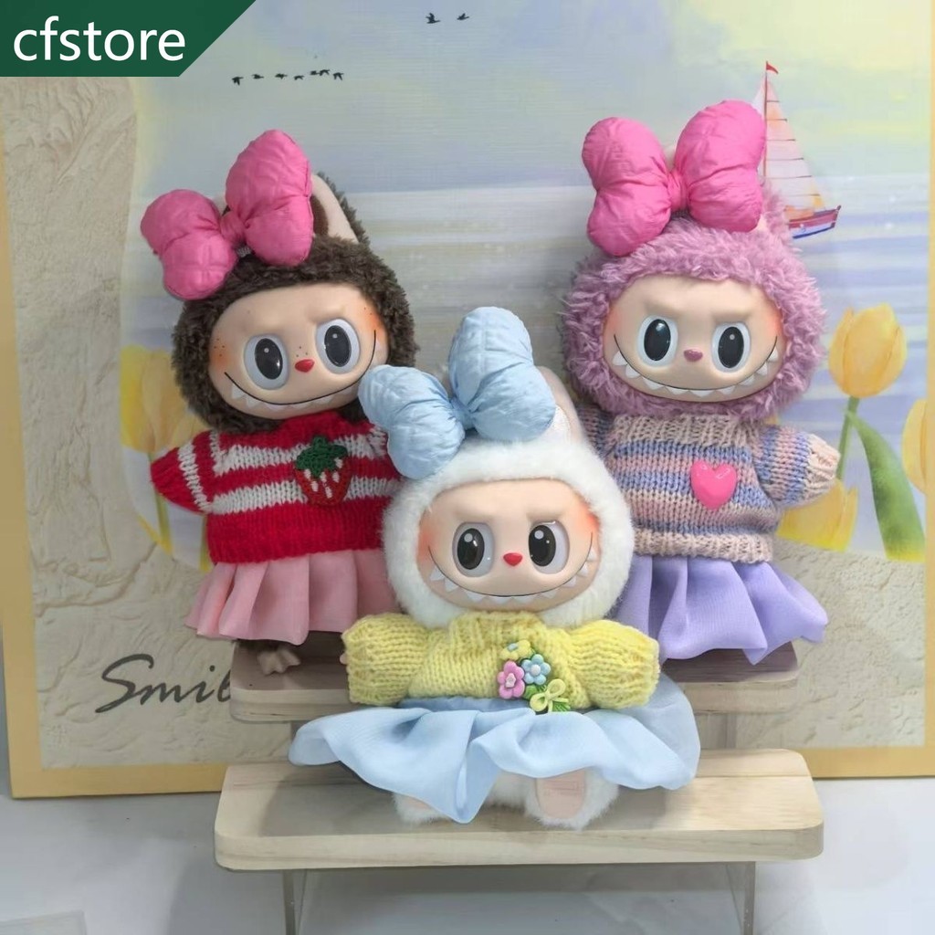 CF [Clothes only] For 17 cm Labubu v1/v2/v3 Summer colorful Outfit ...