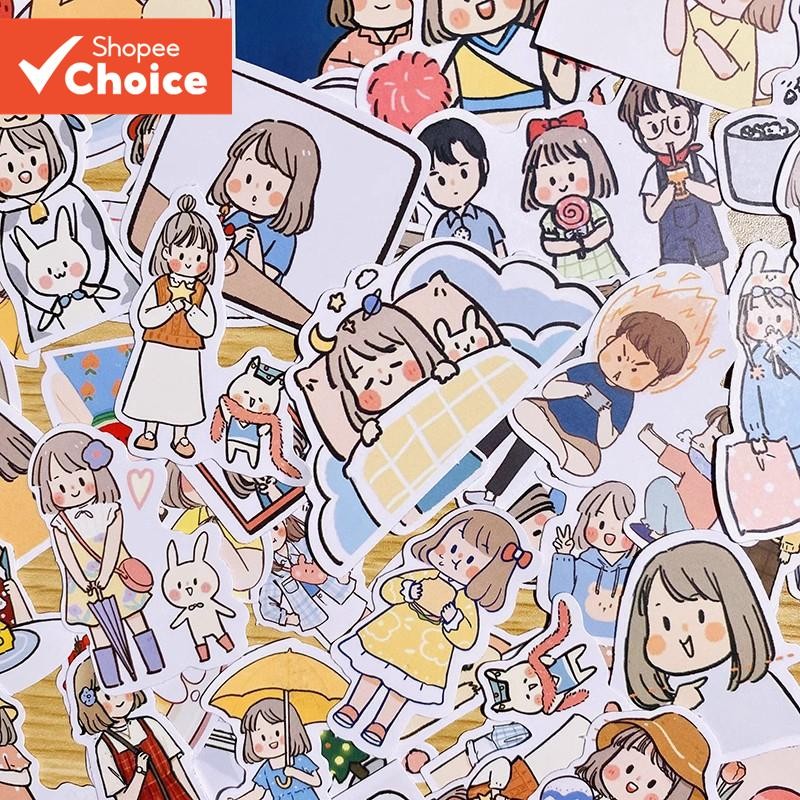 Handbook Stickers Salt Girl Stickers Daily Life Wear Cute Little Fresh ...