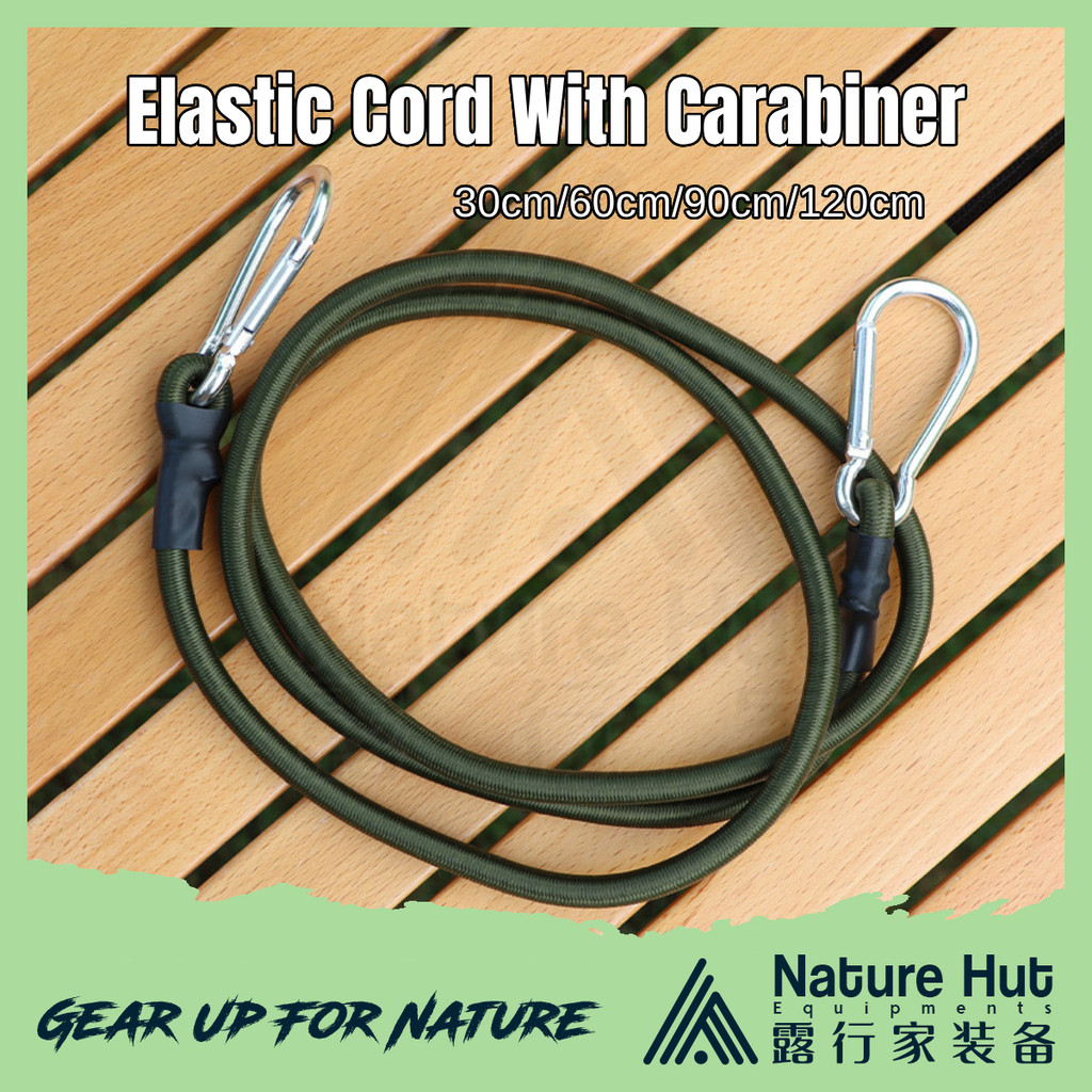 Elastic Cord With Carabiner Bungee Buckle Hook Rubber Straps Rope ...