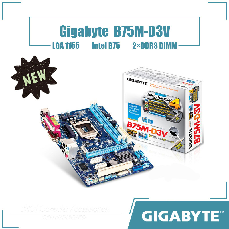 [NEW] Gigabyte B75M-D3V Motherboard Intel B75 2×DDR3 DIMM LGA1155 Desktop Mainboard | Shopee ...