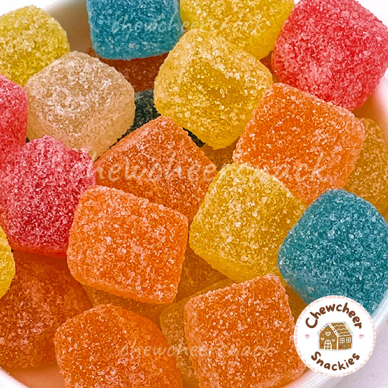 Mix Fruit Cubes Gummy [HALAL] | Gula Sweet Candy Fruit Sour Jelly ...