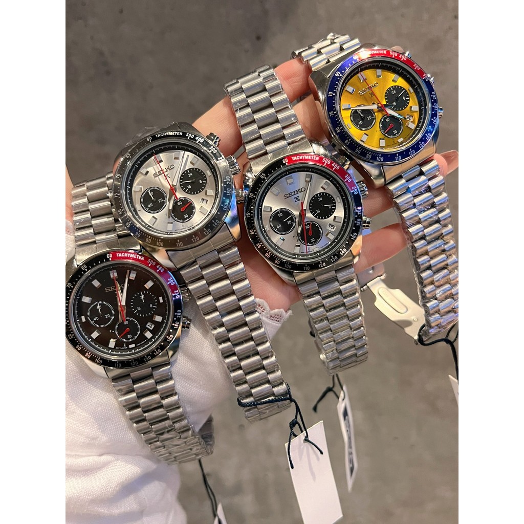 SKO Men's Watch Solid Strap Six-Hand Full-Function Quartz Chronograph ...