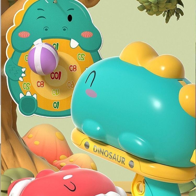 Dinosaur Ball Ball Gun Target Catapult Sticky Ball Children Baby Indoor ...