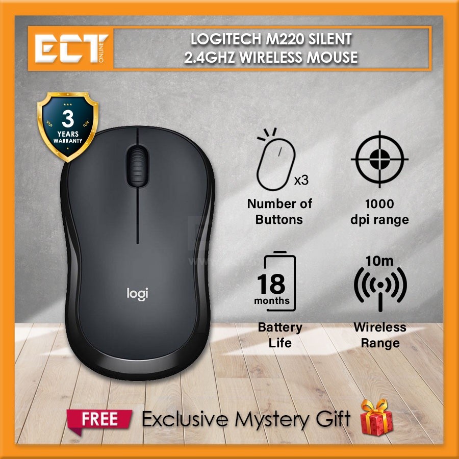 Logitech M220 Silent 2.4Ghz 1000DPI Wireless Mouse with 18 Months ...