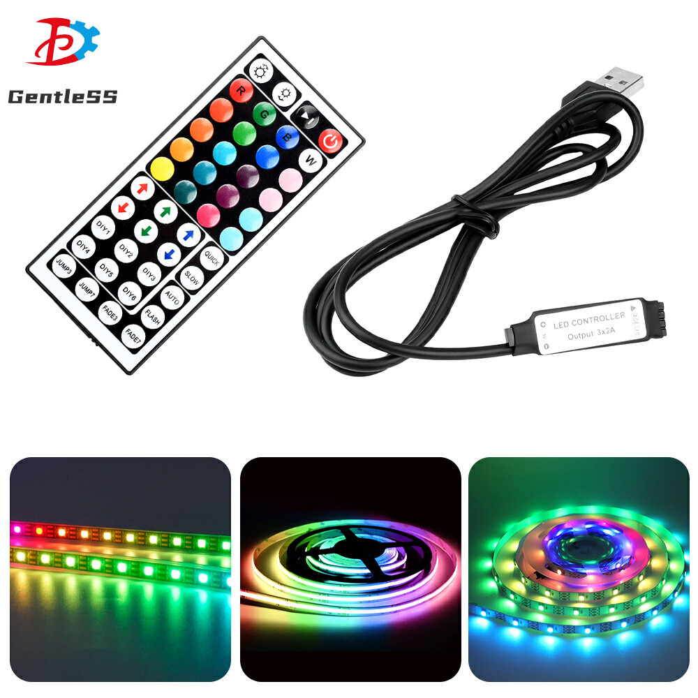 DC5-24V 44 Key Infrared LED Dimming Controller IR Rainbow RGB Light ...