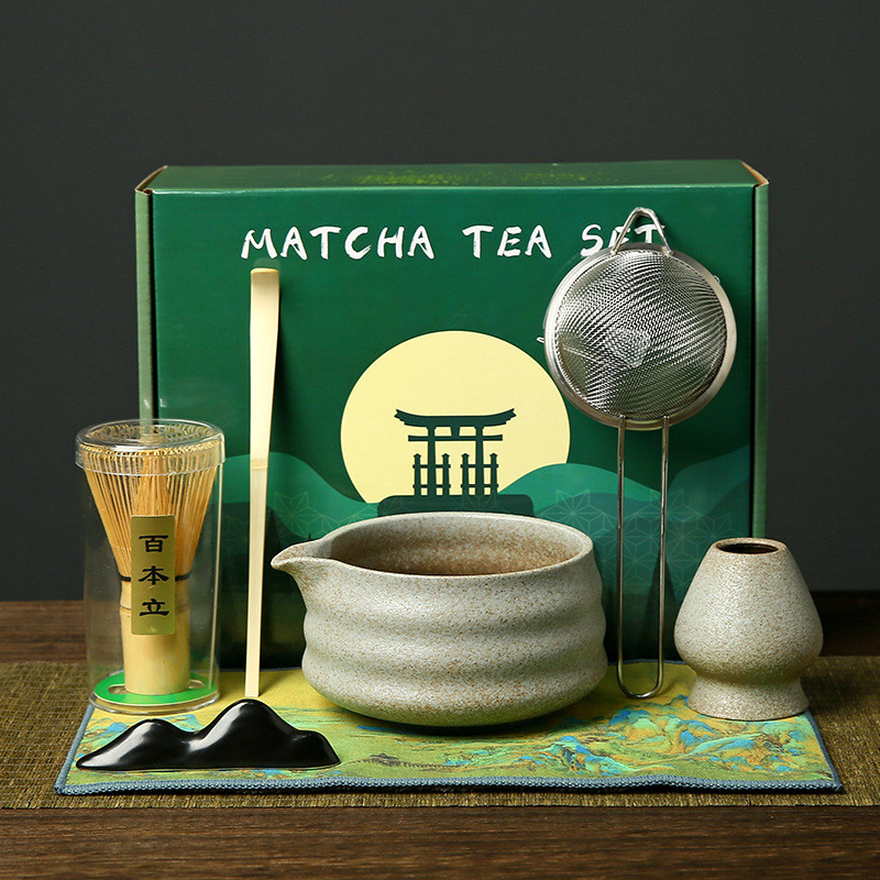5/7PCS Tradition Japanese Matcha Blender Set with Bamboo Whisk Matcha ...
