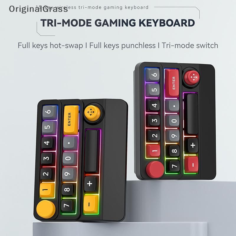 [OriginalGrass] 15 Keys Wired/2.4G Wireless/ Mechanical Gaming Keyboard ...