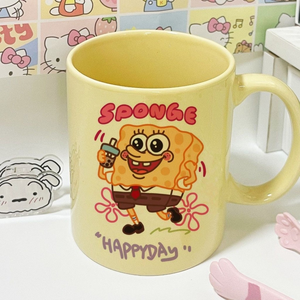 SpongeBob SquarePants Cartoon Ceramic Drinking Cup | Shopee Malaysia