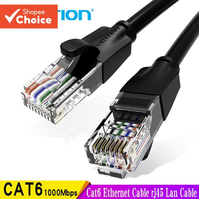 Vention Cat6 Ethernet Cable rj45 Lan Cable CAT 6 Network Patch Cable for Laptop Router PC 0.5m 1 ...