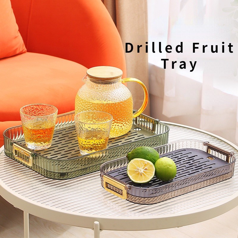 Multipurpose Double Layer Tableware Rounded Corner Drain Tray Drying ...