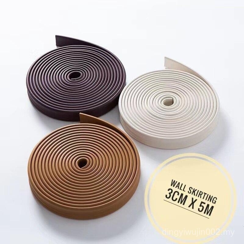 Wainscoting Wall Skirting DIY Frame Bingkai Foam Border Line 3cmx5m ...