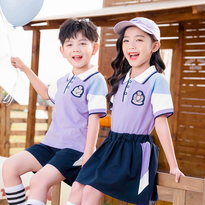 Elementary School Uniforms Children Short-Sleeved Class Uniforms Suits ...