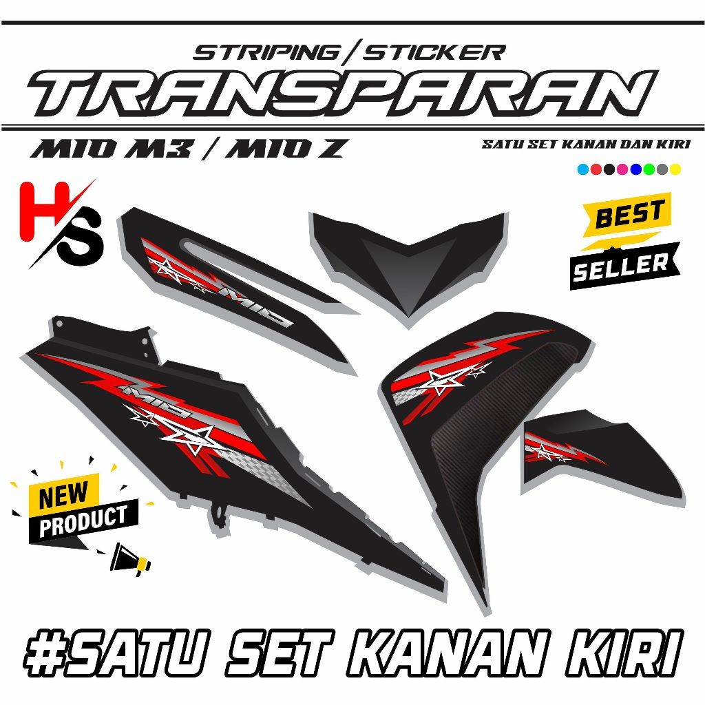 YAMAHA MIO M3/MIO Z MOTORCYCLE TRANSPARENT STRIPING STICKER LATEST ...