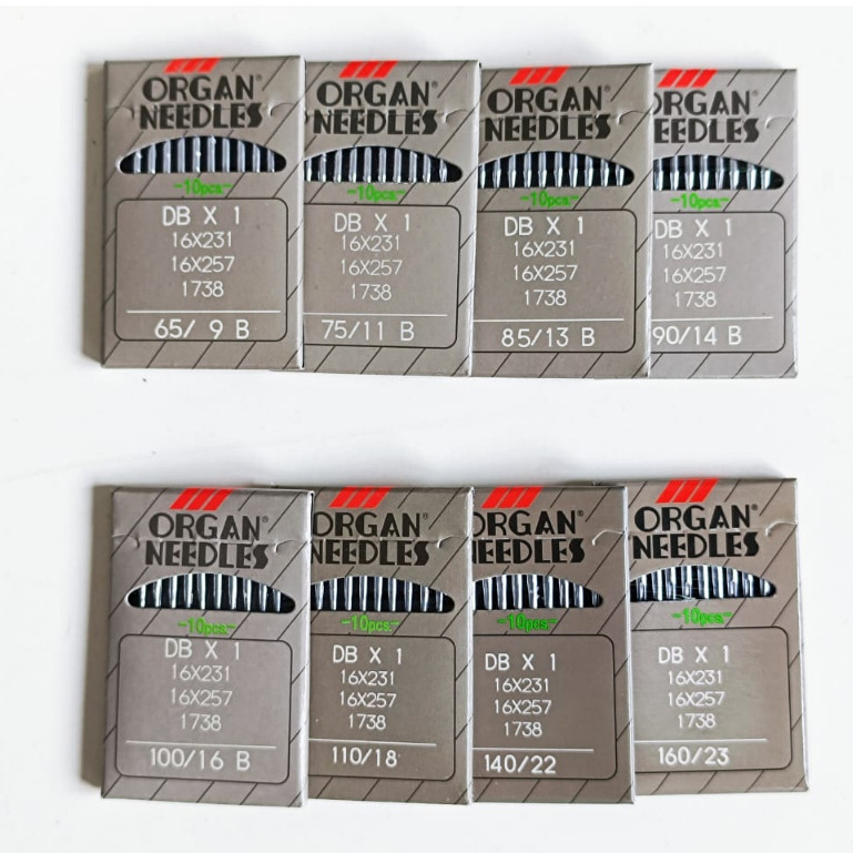 [ORGAN Needle DB, DP, DC] Jarum ORGAN/ Jarum Mesin Jahit Lurus Industri/ Jarum Mesin Lurus ...