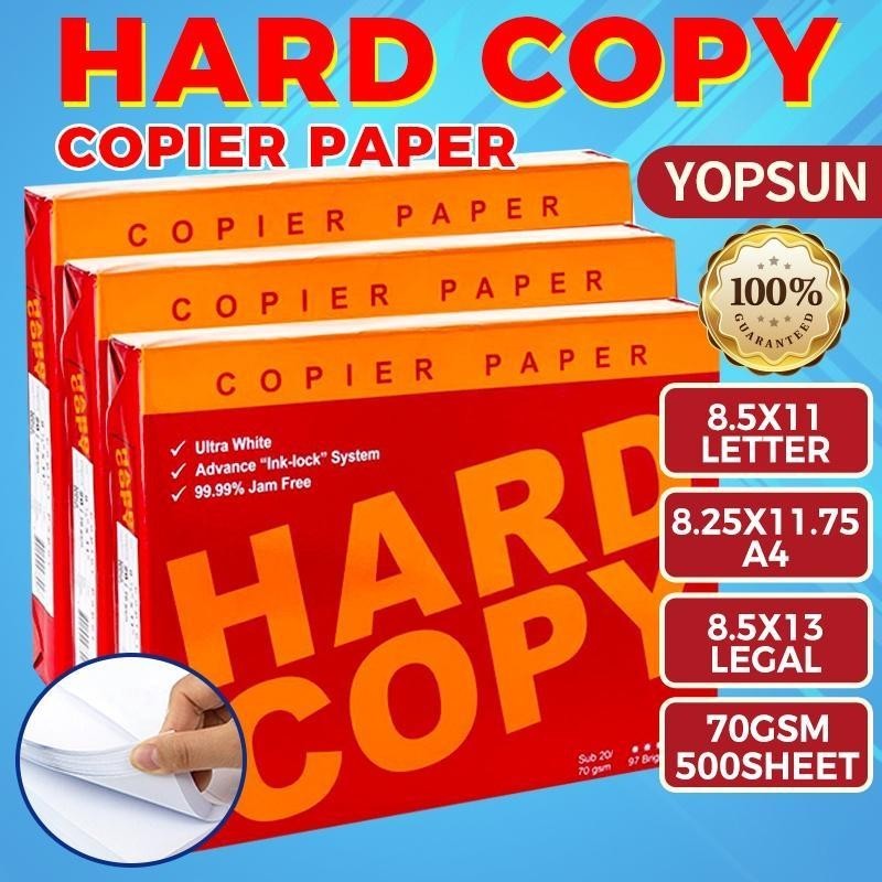 Hard Copy Bond Paper SOLD PER REAM 70gsm 500SHEETS | Shopee Malaysia