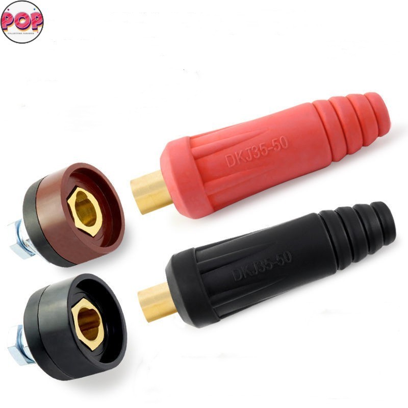 POP Electric Welding Machine Quick Plug Socket Pure Copper 10-25 35-50 ...