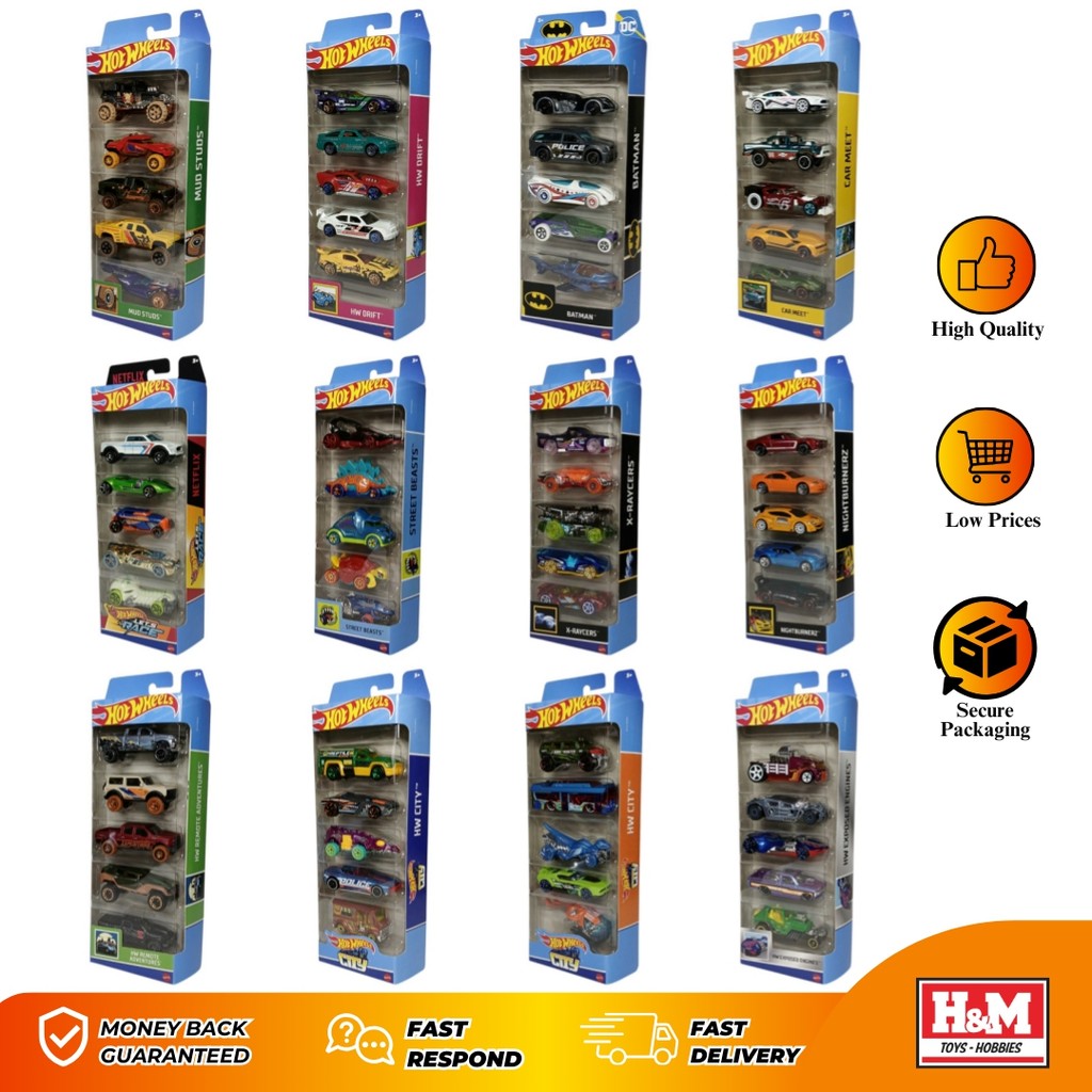 Hot Wheels 5-Pack Hot Wheels Contains 5pcs Assorted - Many Choices ...