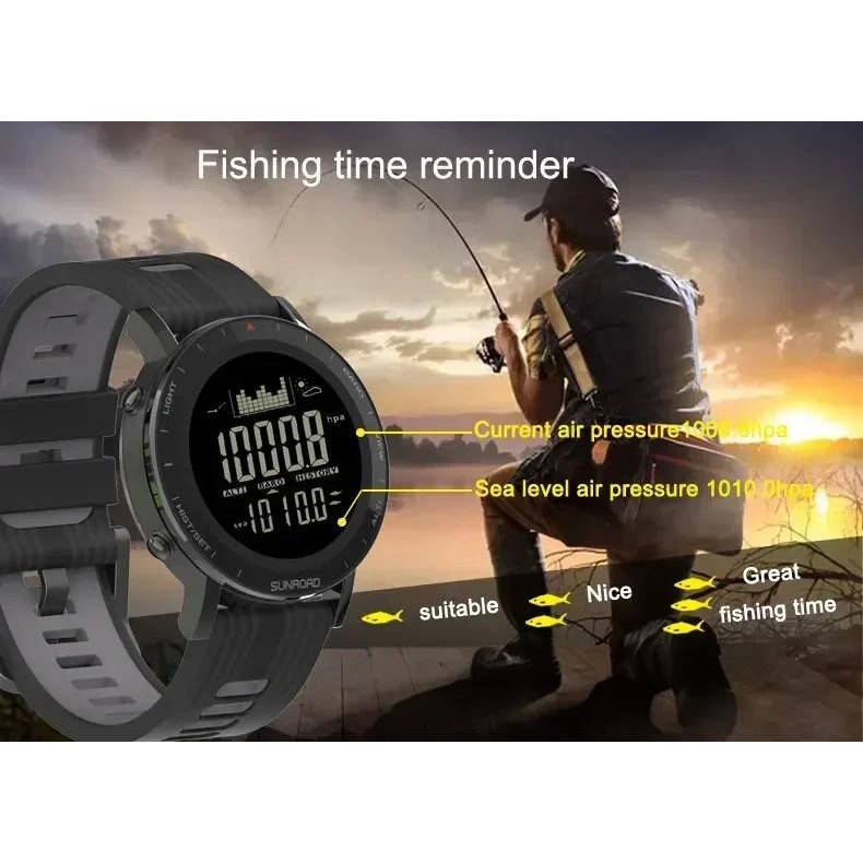 SUNROAD FR862 Digital Fishing Barometer Watches Altimeter Water Depth ...