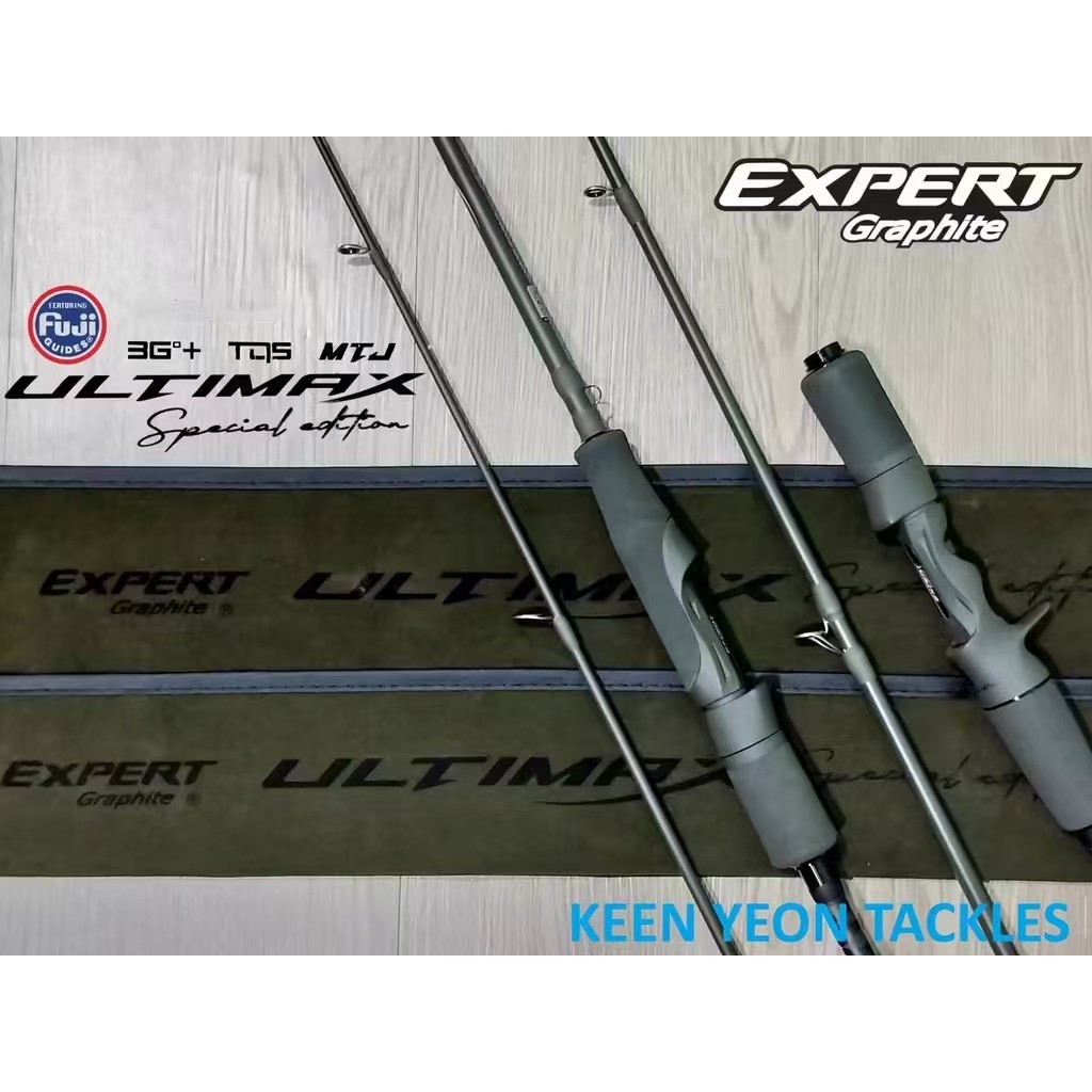 EXPERT GRAPHITE ULTIMAX FISHING ROD (SPINNING/ BAITCASTING) | Shopee ...