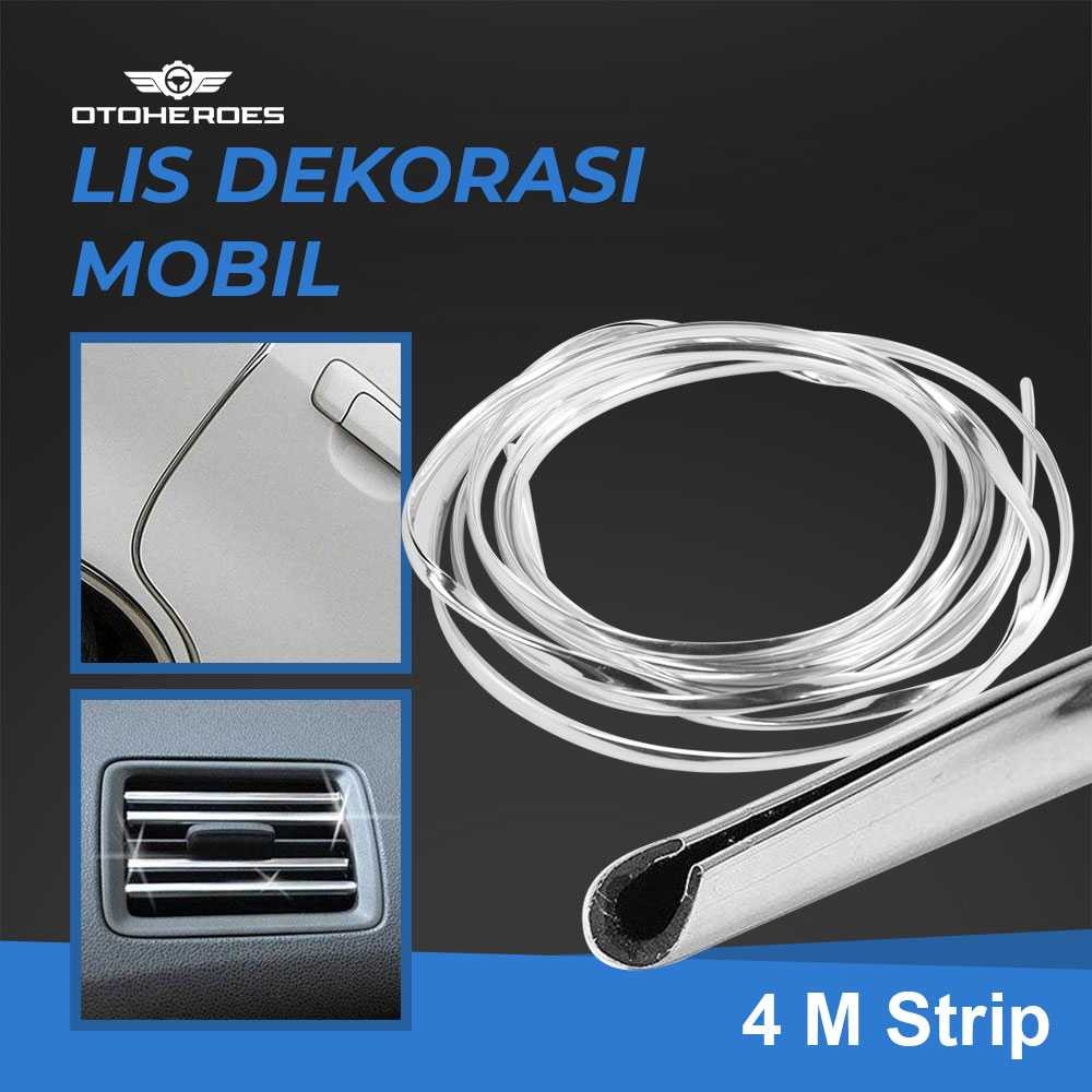 OTOHEROES Car Interior Decoration Trim Molding Chrome Trim Strip 4M ...