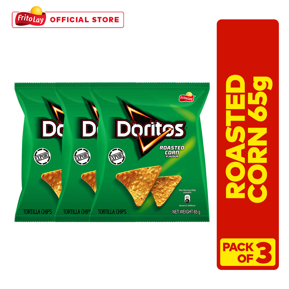 Doritos Roasted Corn Tortilla Chips Snack 65g - Pack of 3 | Shopee Malaysia