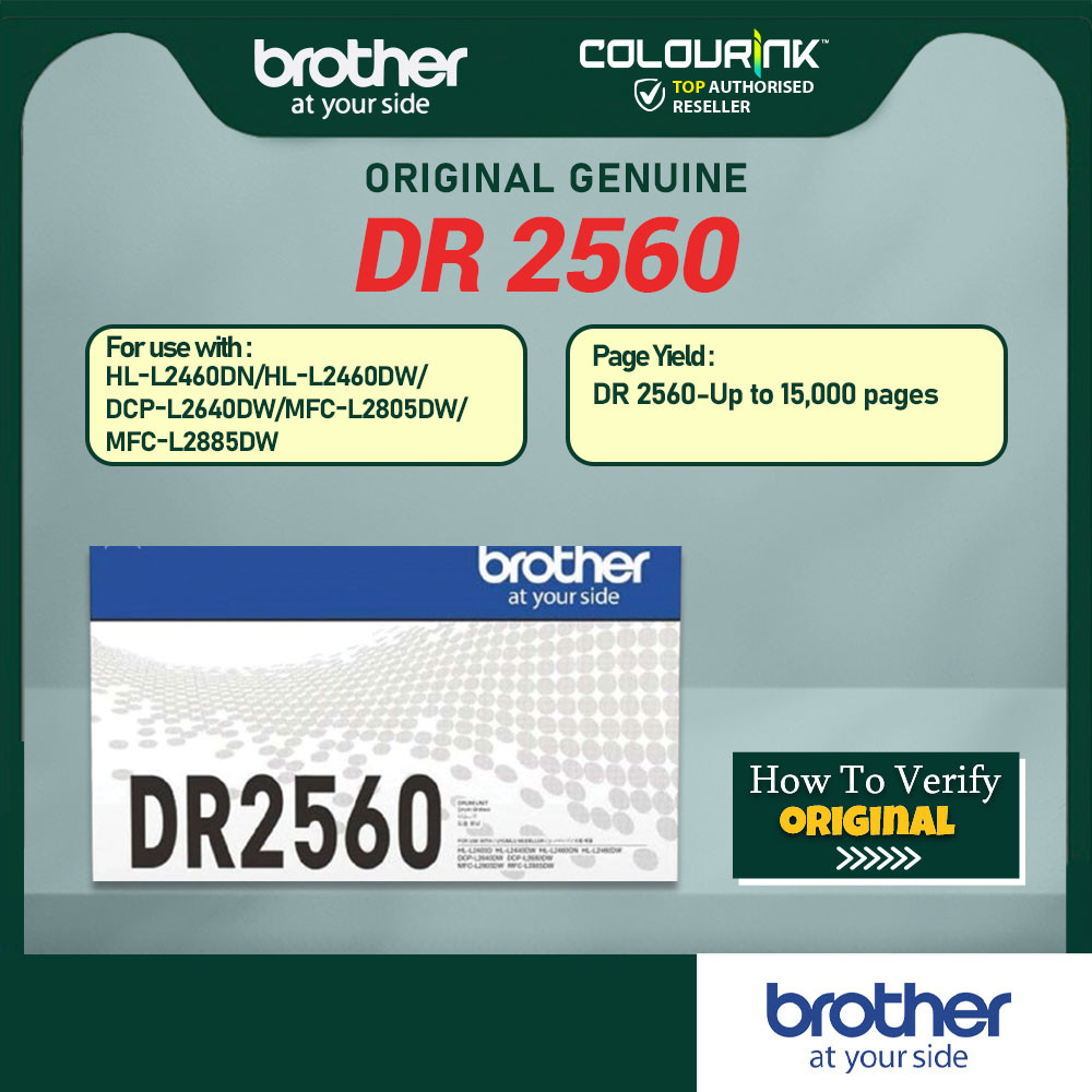 Brother Original Genuine Drum DR2560 (15K ) For DCP-L2640DW HL-L2460DN ...