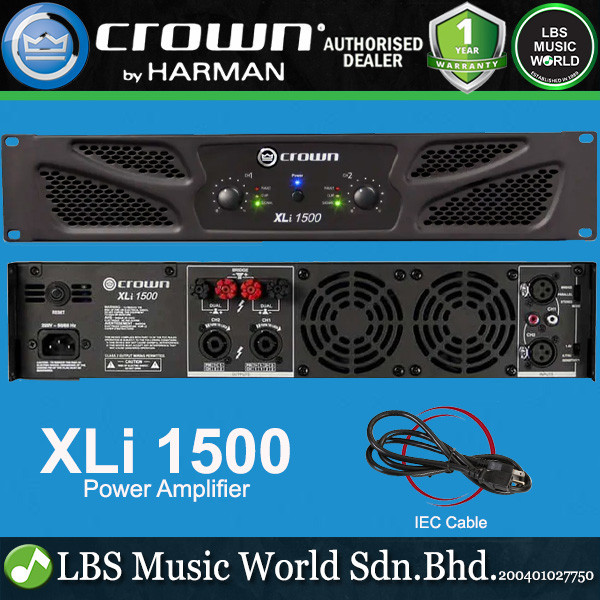 Crown XLi 1500 450W 2 Channel Power Amplifier Amp (XLi1500) | Shopee ...