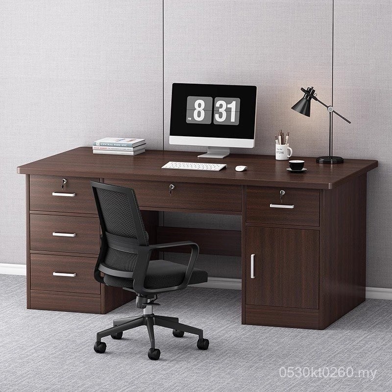 Locked Book Simple Boss Desk Staff & Home Modern Computer Desk Desk ...