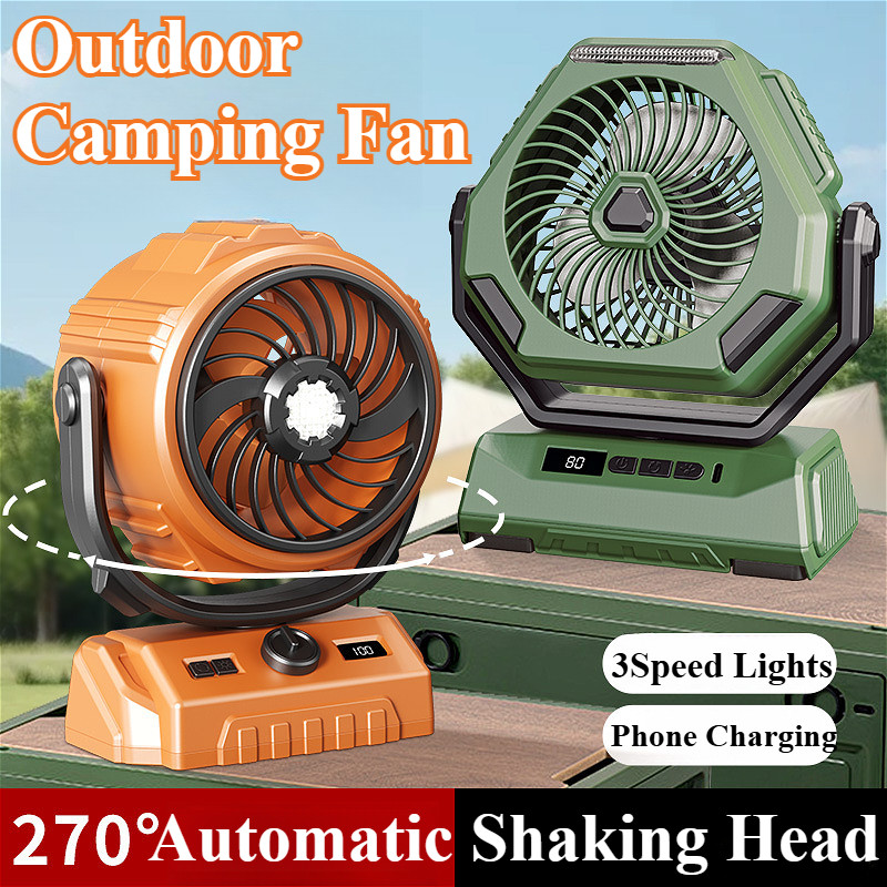 2025 New 100-speed High-speed Shaking Outdoor Caming Fan kipas meja ...