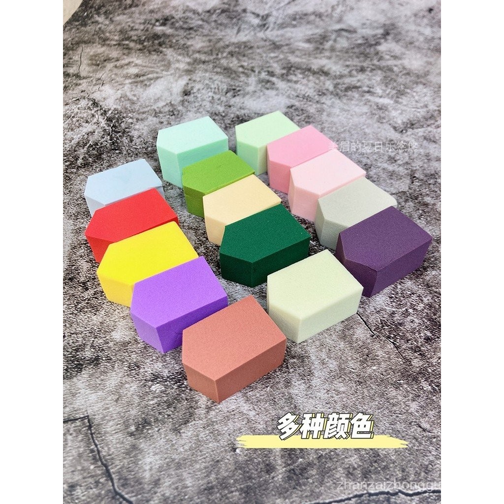 100 Pieces Only 9.9 Mixed Small Puff Trapezoidal Makeup Sponge Ball ...