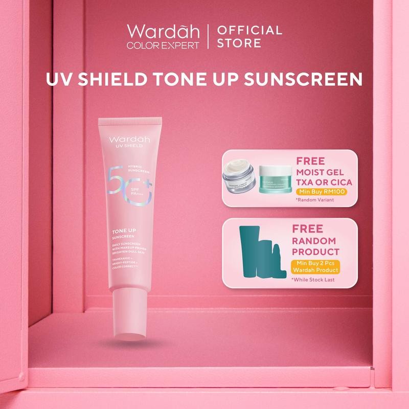 Wardah UV Shield Tone Up Sunscreen SPF 50+ PA+++ 30 ml - For All Skin ...
