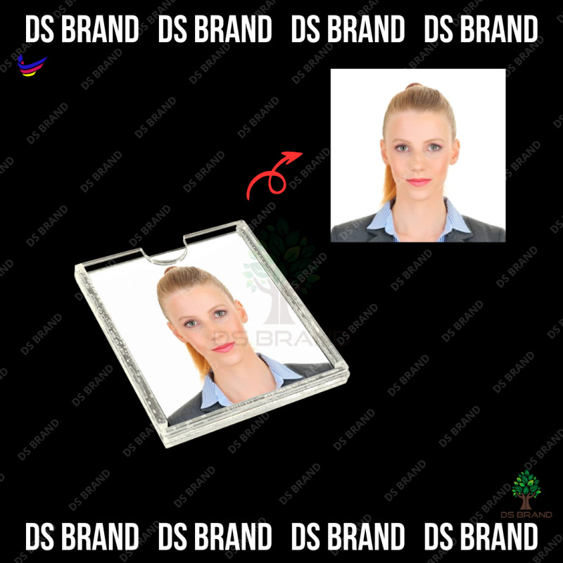 Acrylic Clear Passport Size Photo Frame For Organisation Chart/ Carta ...