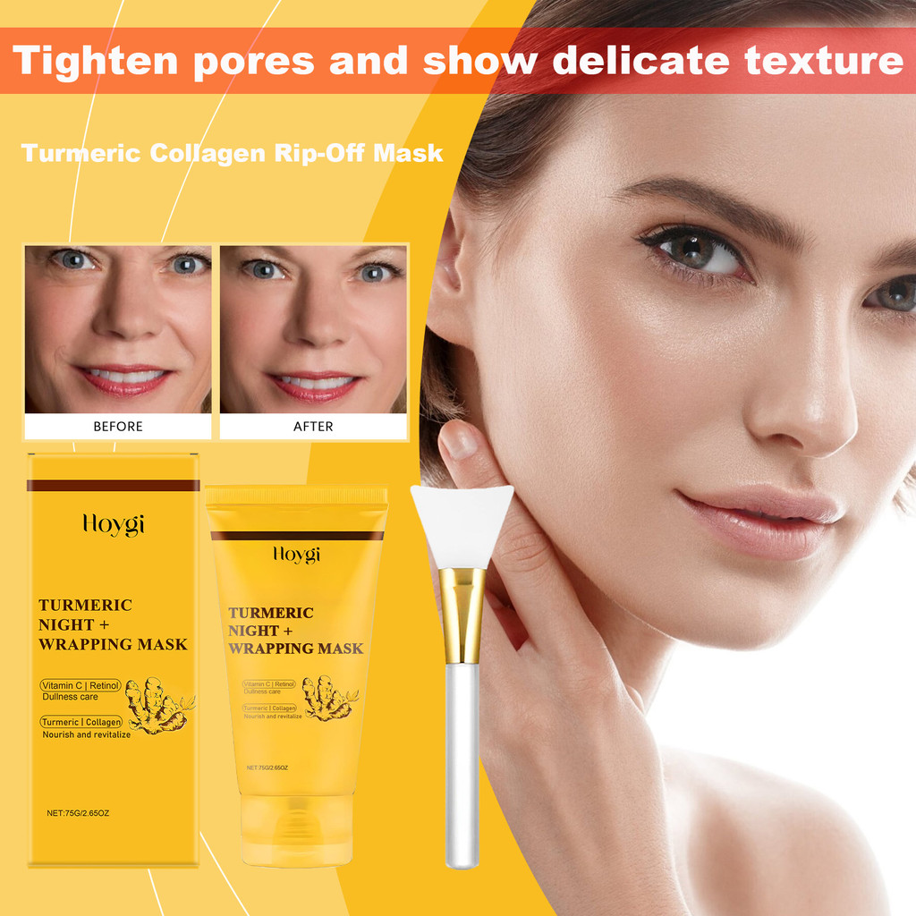 Turmeric Collagen Tearing Mask (with Scraper) Gentle Exfoliating ...