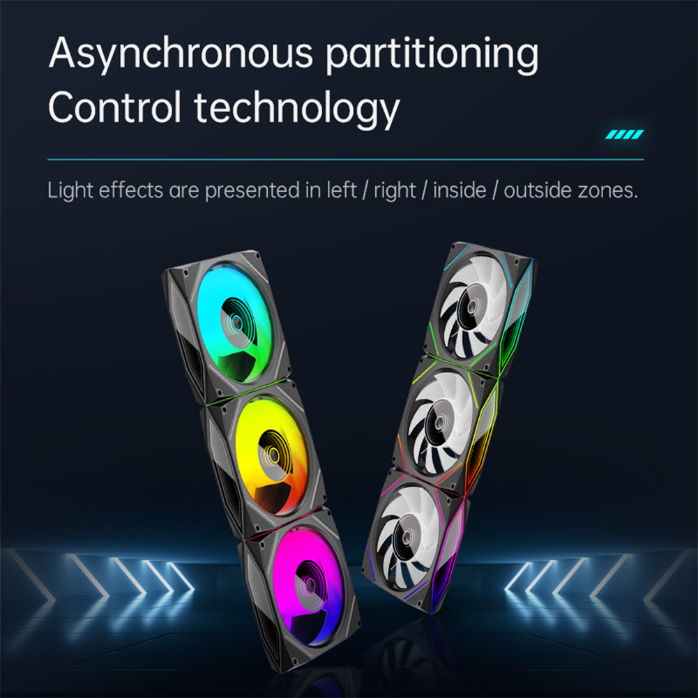 120mm ARGB CPU Fan 800-1800RPM 4pin PWM Silent Computer Fan 12V Large ...