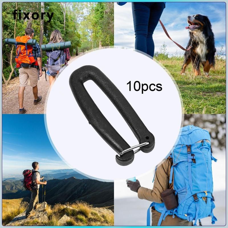 fixory 10Pcs Webbing Strap Hook Bridge Buckle Keys Chain Clip Webbing ...