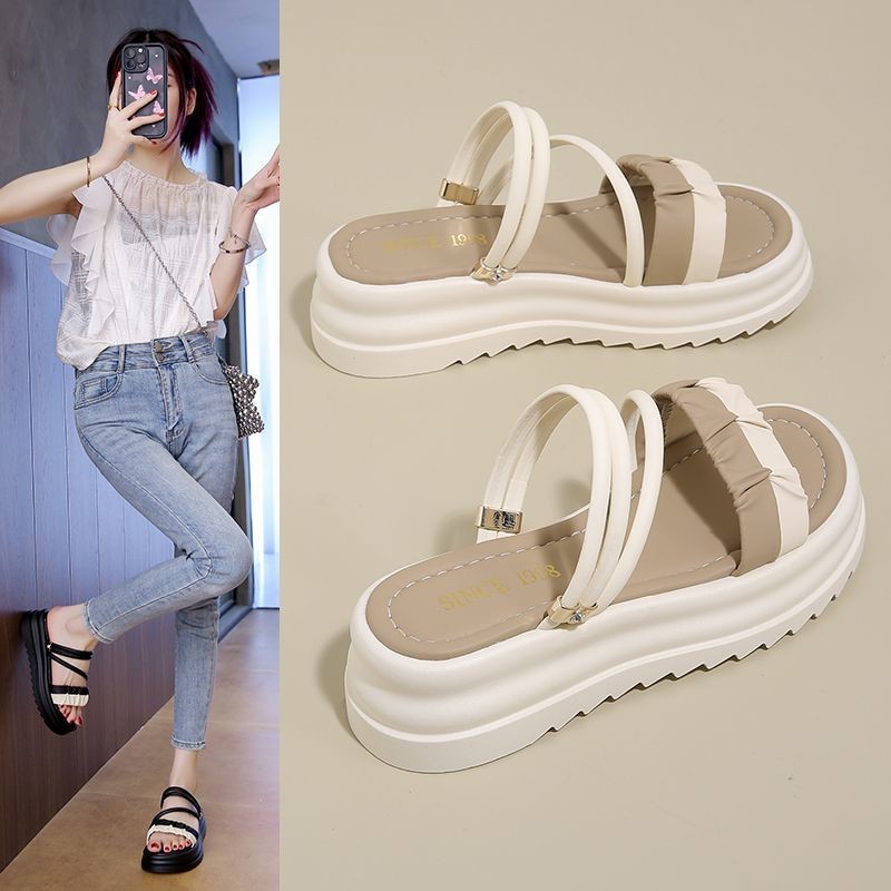 Selipar platform dua pakai 2025 pakaian luar skirt dewi gaya barat baru ...