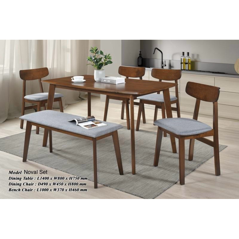 TOP 1 Dining Set1+6 & Dining Set 1+4+Bench 1+4 Meja Makan / Dining ...
