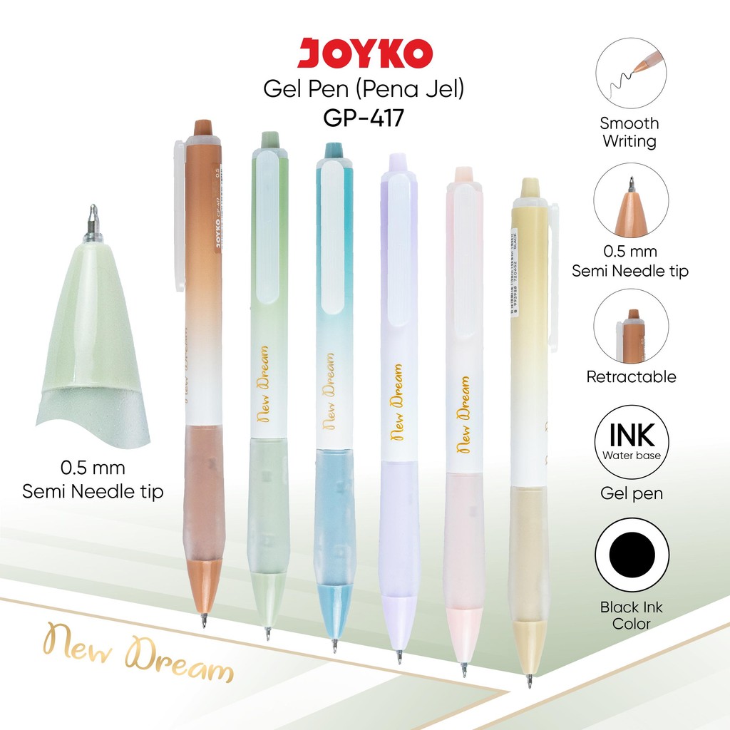JOYKO Gel Pen GP-417 New Dream Gel Pen 0.5 mm | Shopee Malaysia