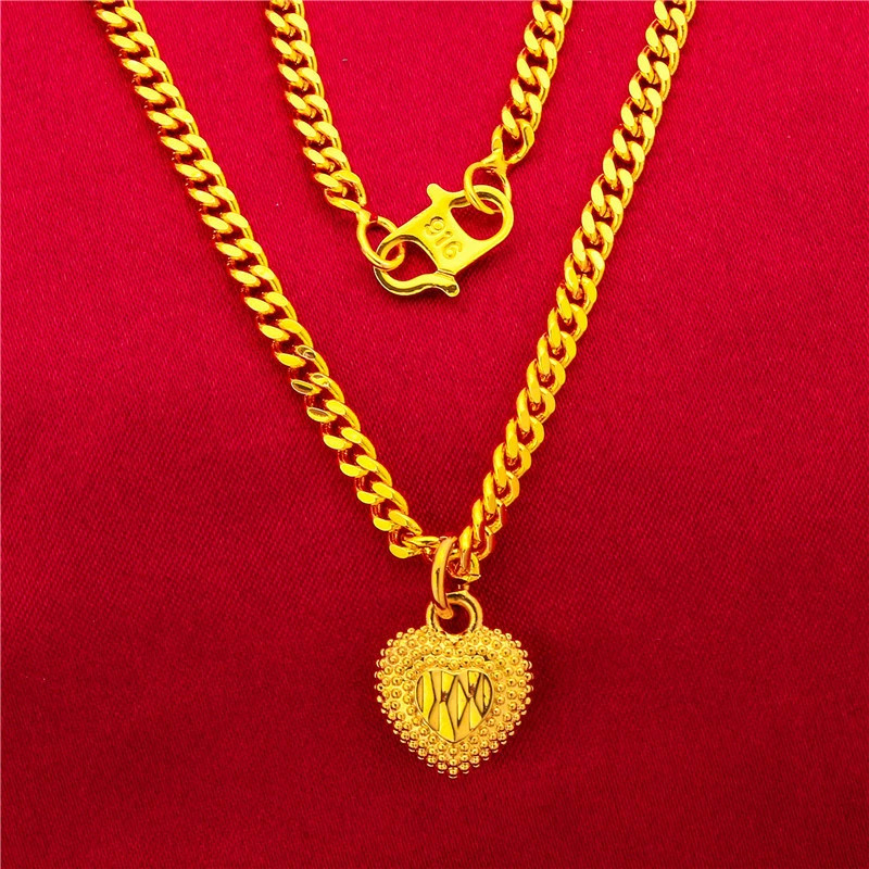 Gold 916 Original Necklace for Women Flowers Pendant Rantai Leher Emas ...
