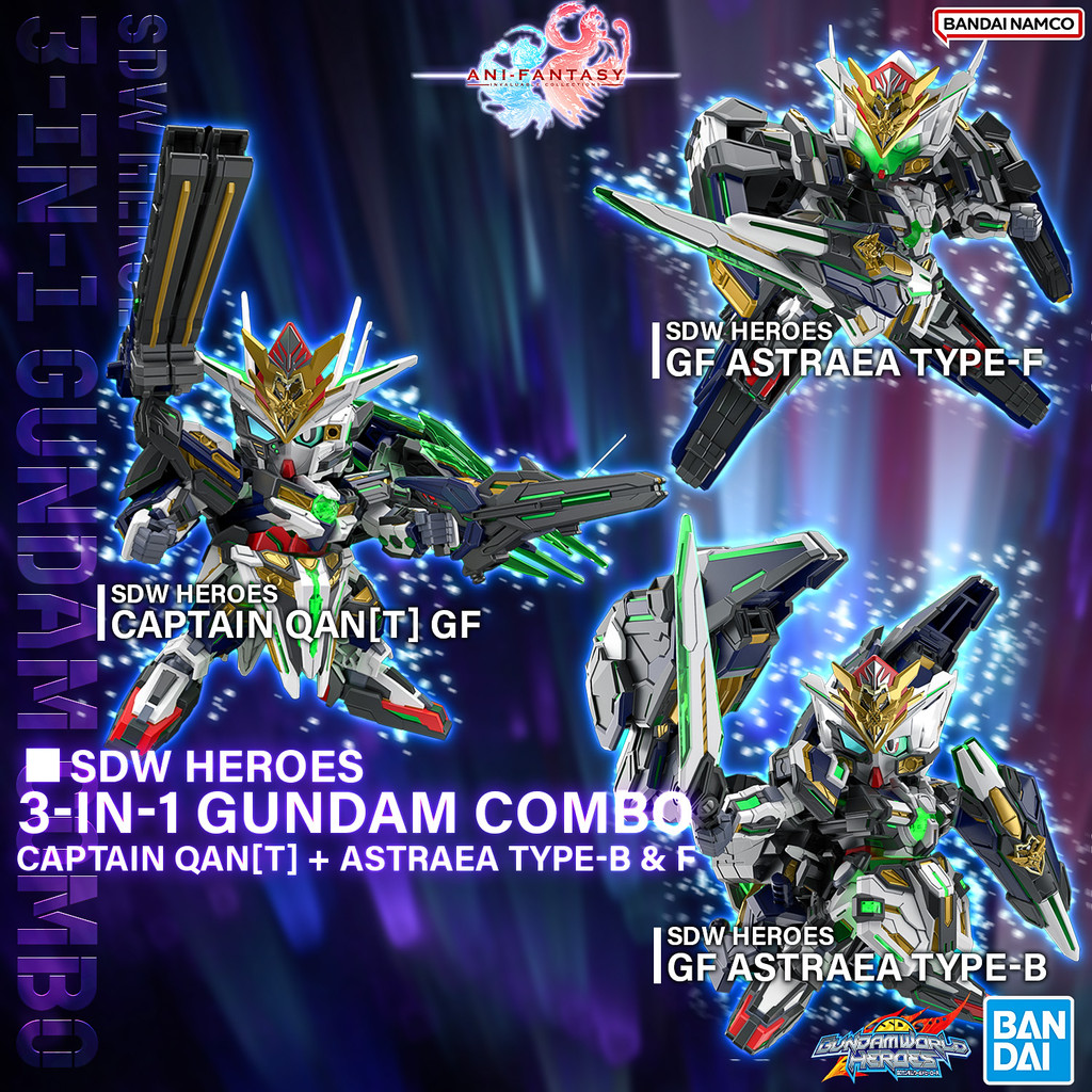 (Bandai Original) SDW Heroes 3-in-1 Gundam Combo Model Kit - Captain ...