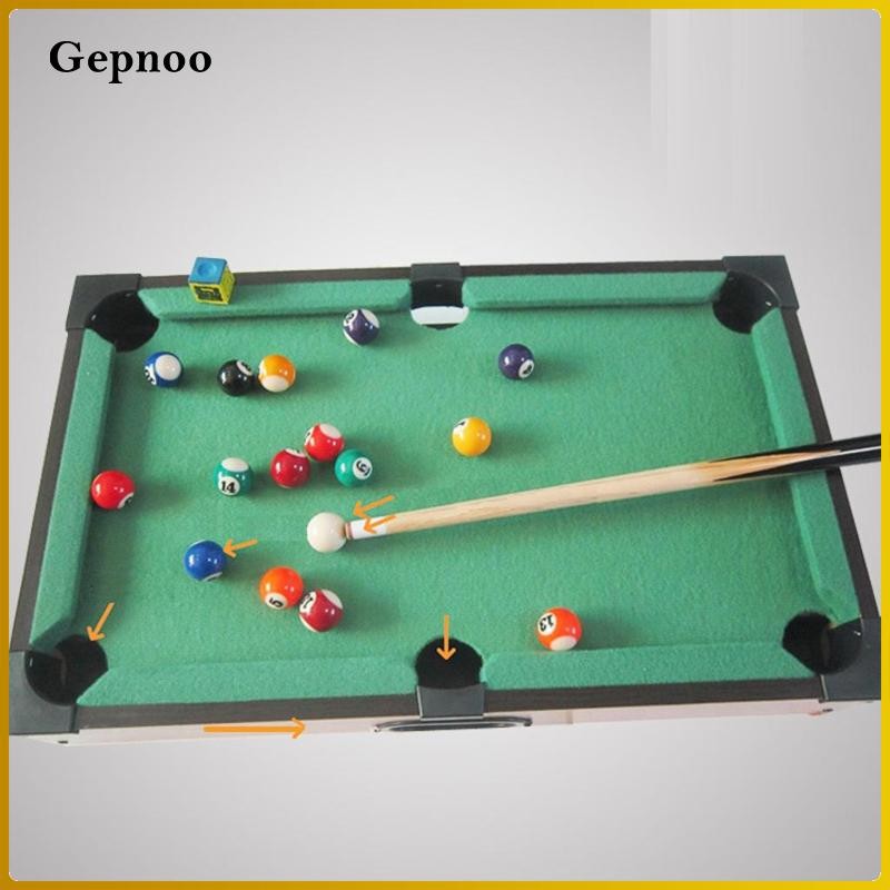 Gepnoo Pool Table Set Kids Tabletop Billiards School Board Games Junior ...